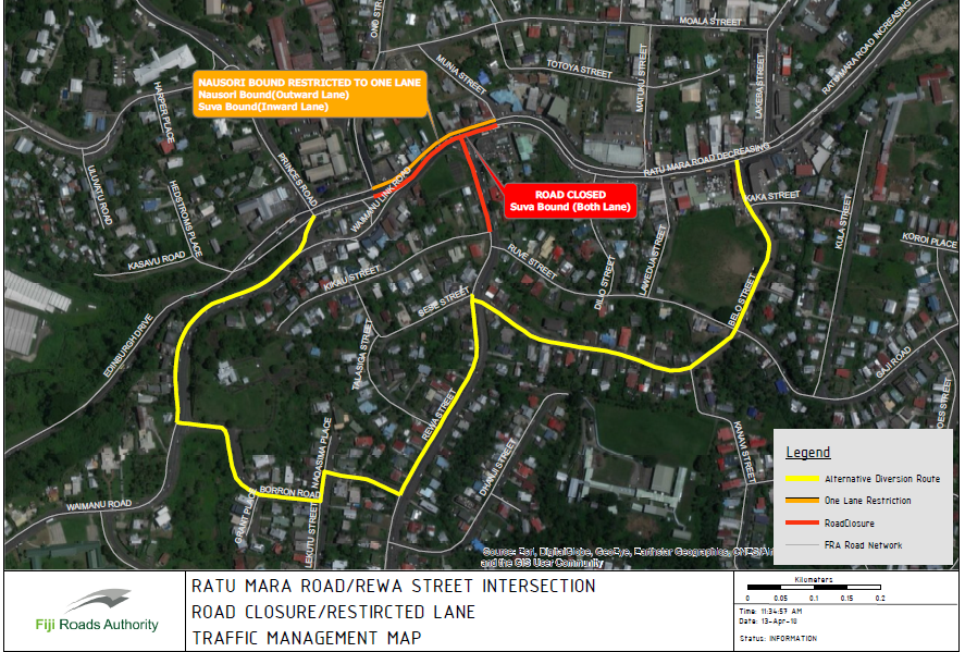SURFACING WORKS ON RATU MARA- REWA INTERSECTION - Fiji Roads Authority