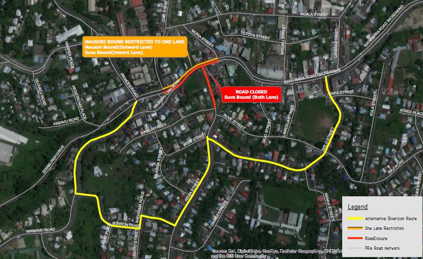 Public Advisory- Rewa Street Intersection - Fiji Roads Authority