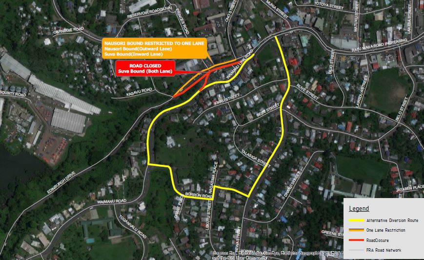 Public Advisory- Waimanu Road Intersection - Fiji Roads Authority