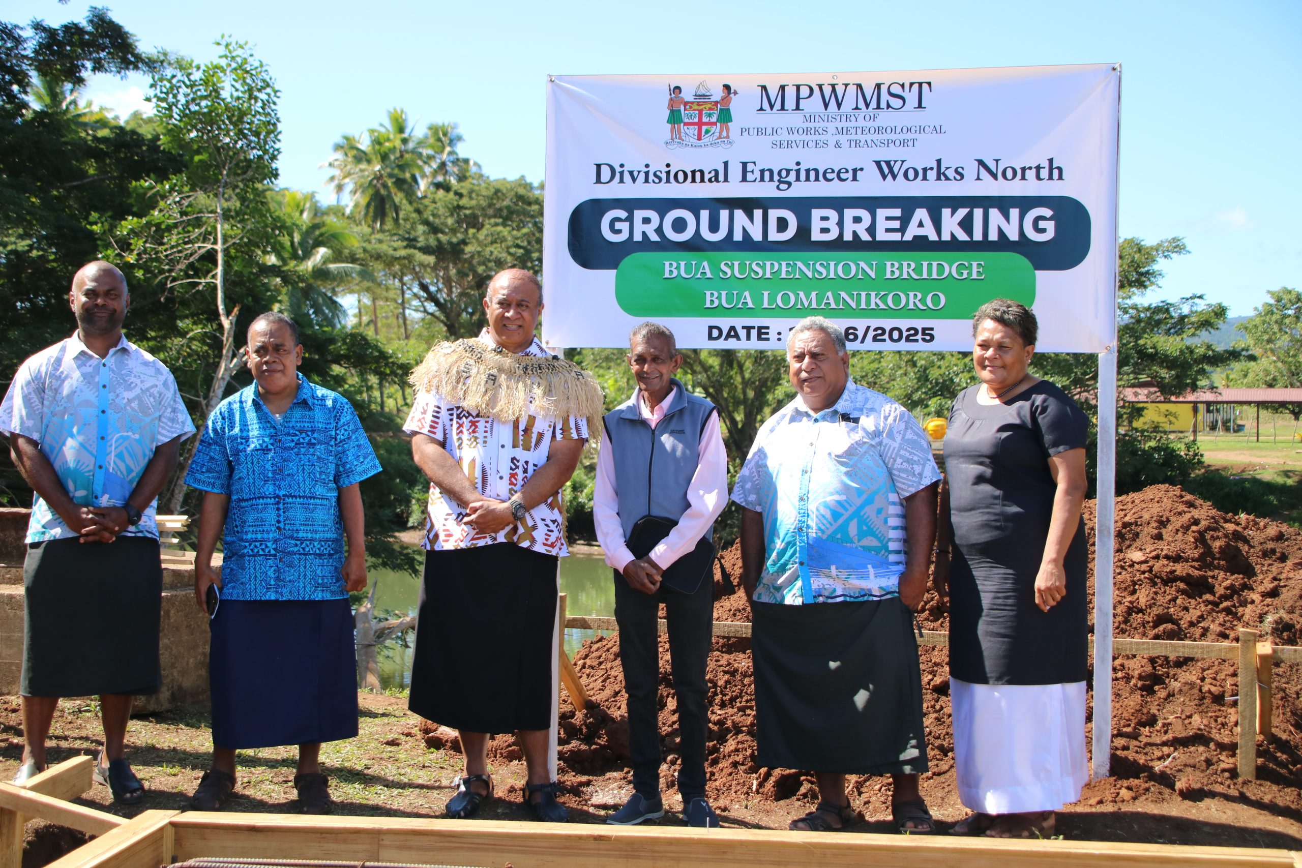 CONSTRUCTION OF NEW SUSPENSION BRIDGE IN BUA BEGINS - Fiji Roads Authority